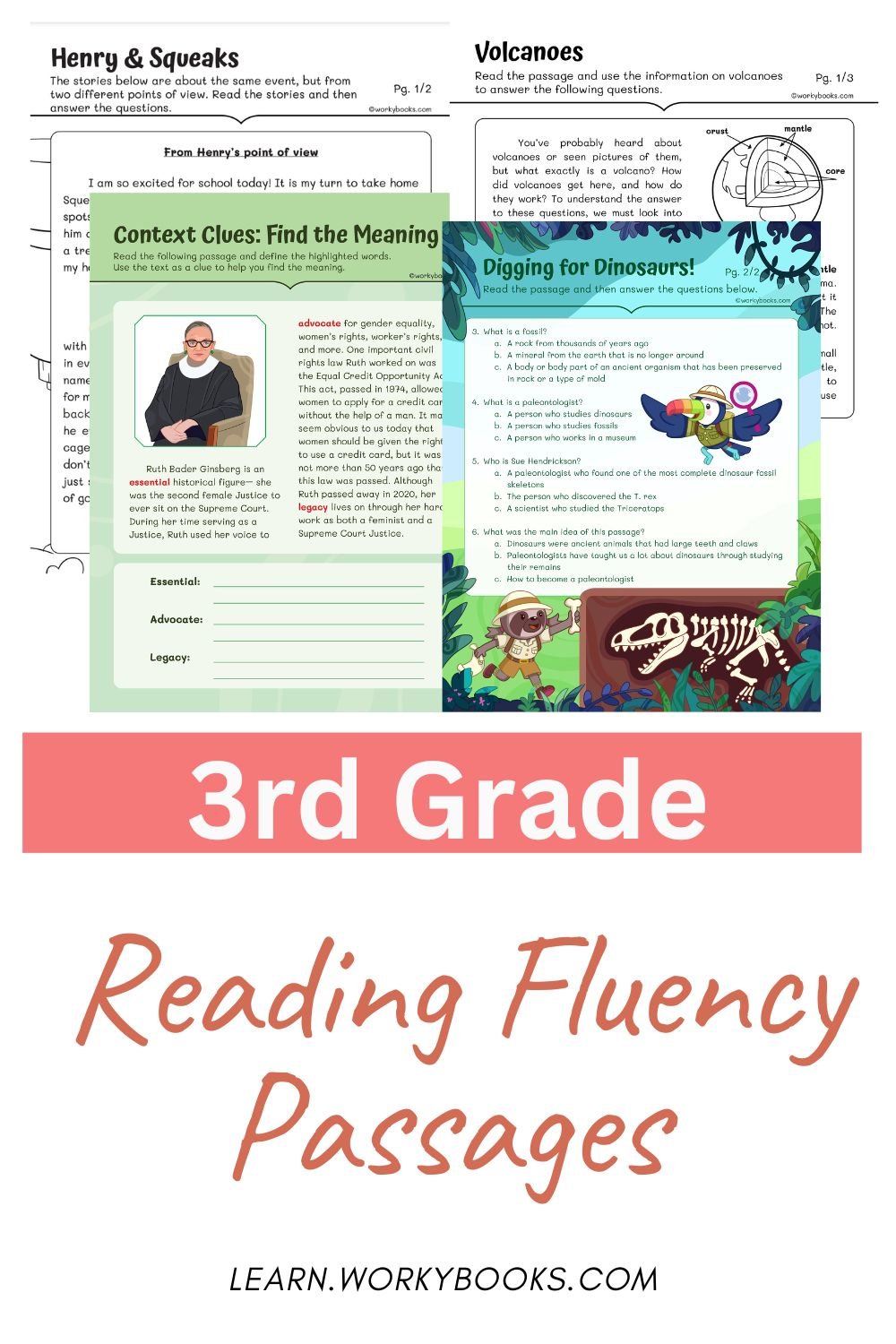 10 Free 3rd Grade Reading Fluency Passages | Workybooks 10 Free 3rd Grade Reading Fluency Passages | Workybooks
